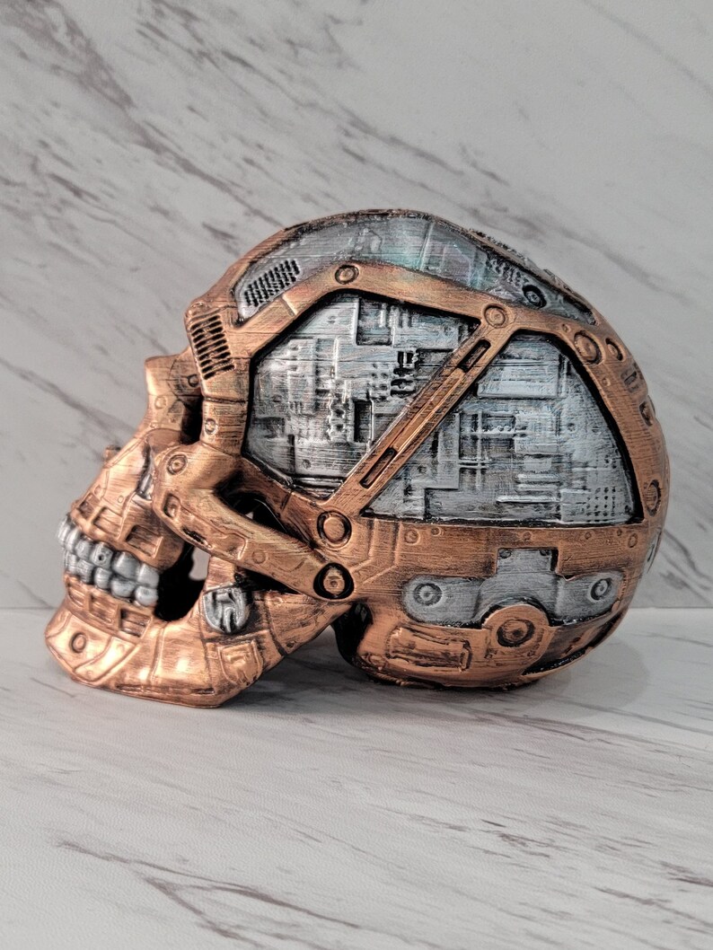 Cyberpunk Skull Cyborg Skull Halloween Sugar Skull - Etsy