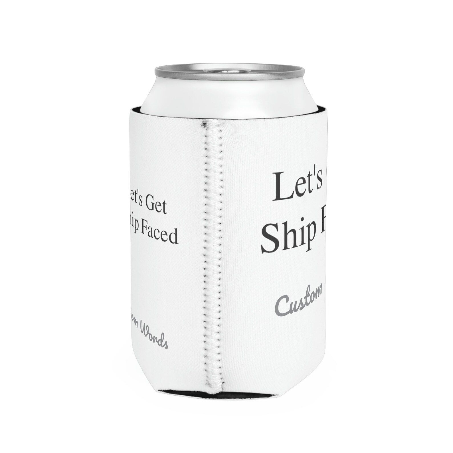 Pontoon Girl® - SFACED NCREW Boat Bride - Custom Can Cooler Blue ...