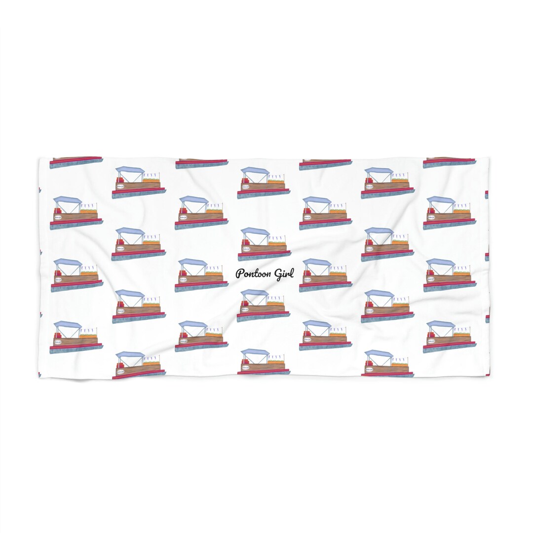 Pontoon Girl® - Custom Beach Towel - Great Boating Gift - Nautical Love ...