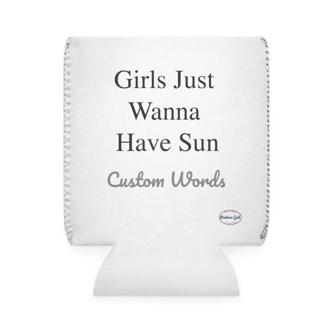 Pontoon Girl® - SUN DO Boat Bride - Custom Can Cooler Pink Swimsuit ...