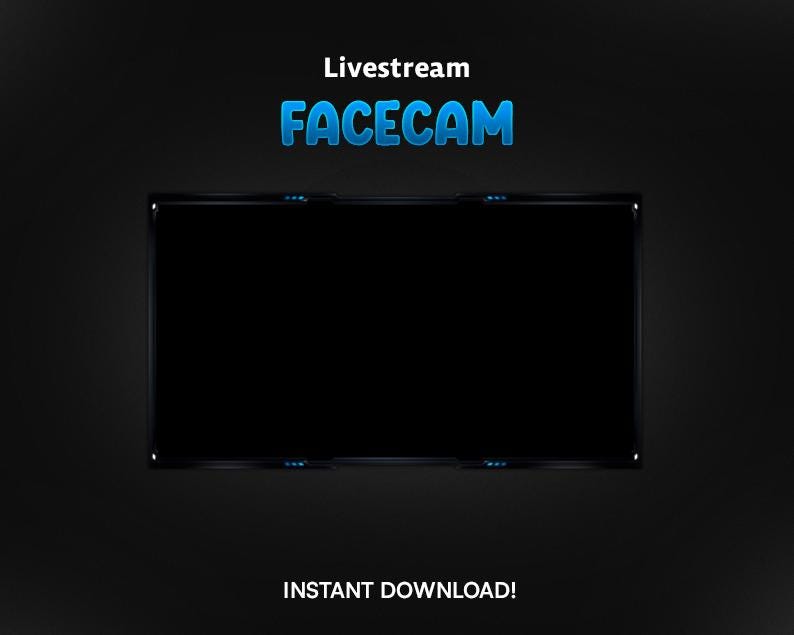 Webcam Overlay | Blue Theme | Facecam Overlay |twitch, Kick, Youtube ...