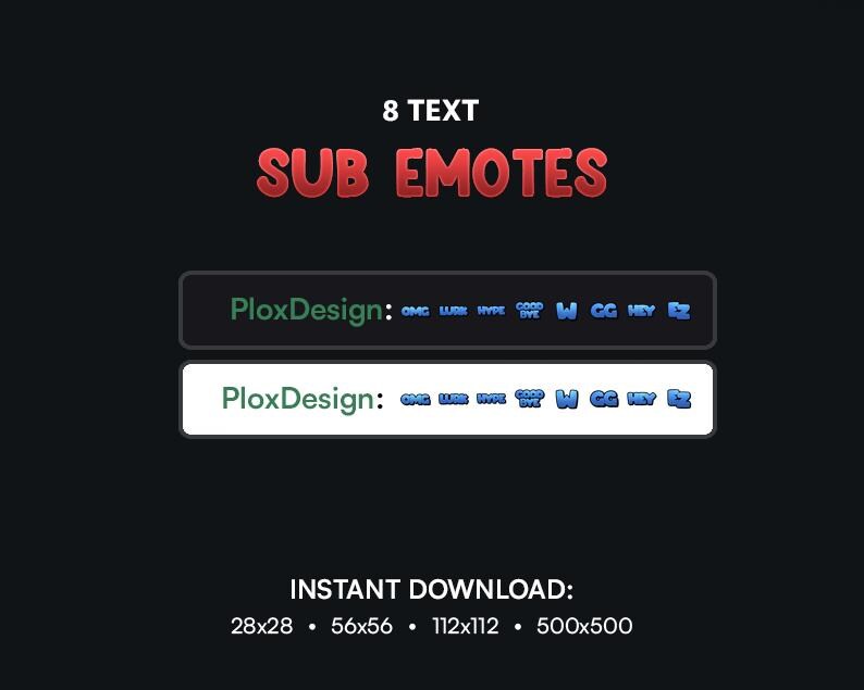 Blue Emotes Pack | Sub Emotes for Streamers | Chat Emotes for Twitch ...