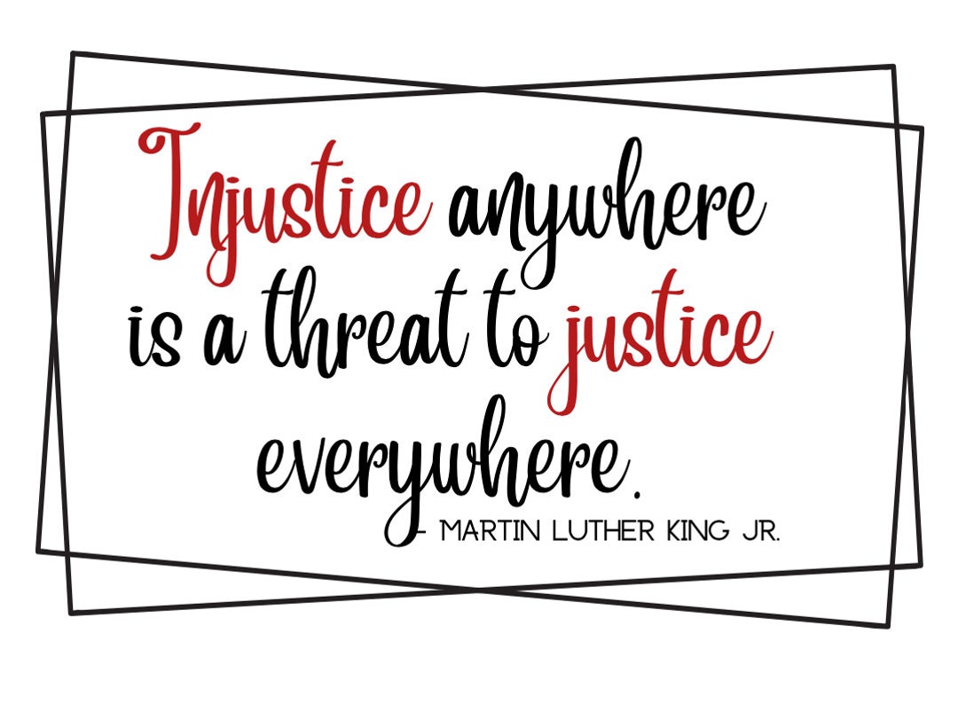 Injustice Anywhere Quote MLK Classroom Poster Digital Download - Etsy