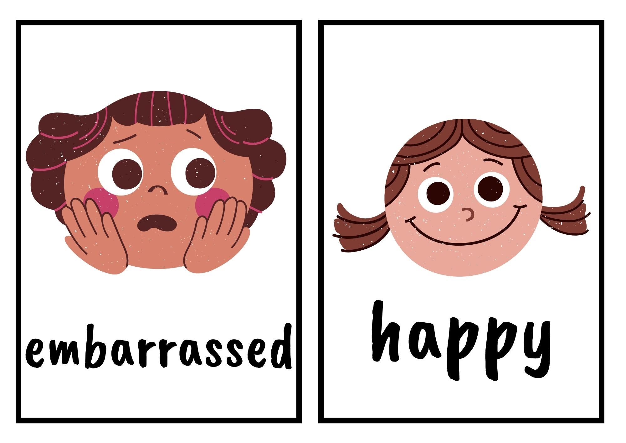 Tarjetas de emociones imprimibles - Etsy España