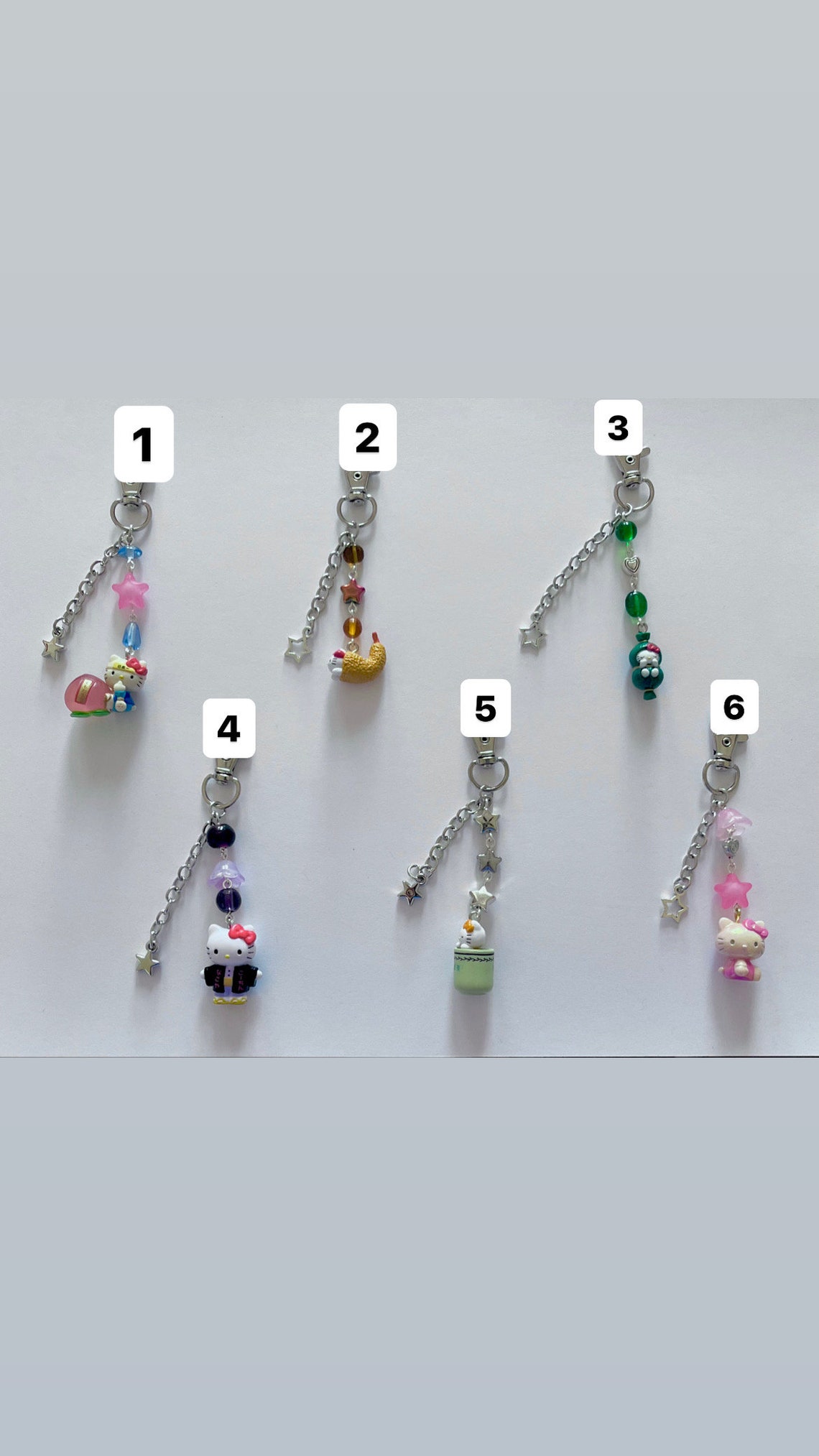 Cute Gotochi Japanese Kitty Beaded Keychains Y2k Cottagecore Kawaii ...