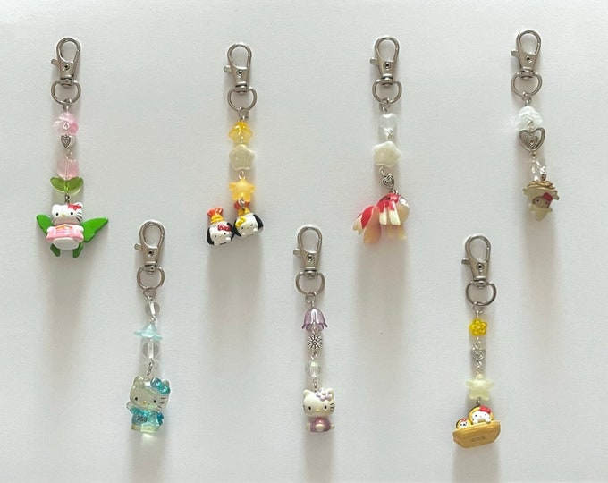 Cute Gotochi Keychains Kawaii Animal Phone Charms Cat Accessory ...