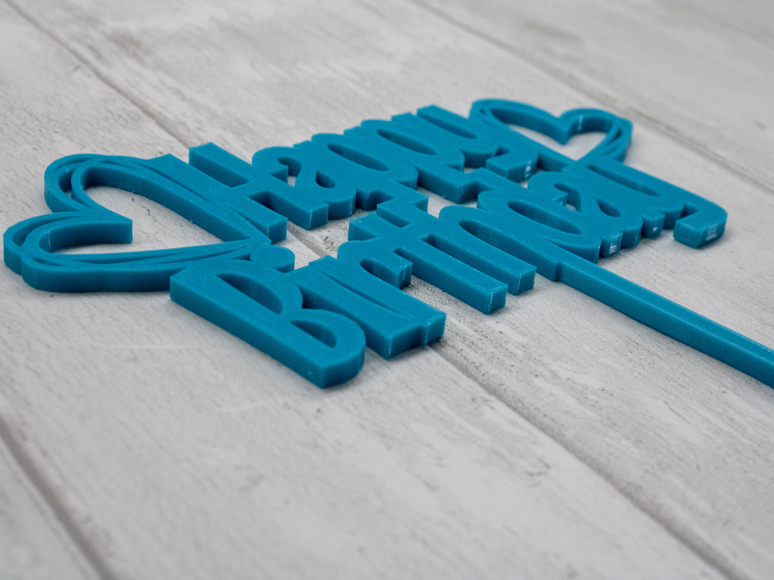 Happy Birthday 3D Printed Cake Topper Party Decoration With - Etsy UK
