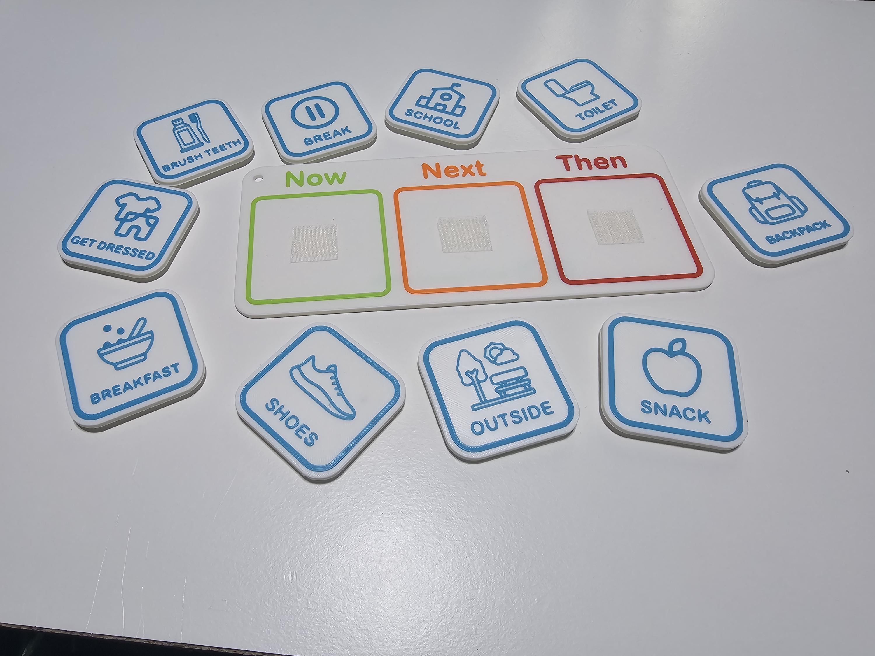 Now Next & Then Visual Schedule Board With Tags | Autism SEN Visual ...