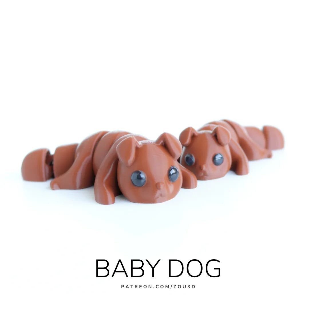 Baby Dog 3D Printed Articulated Dog Fidget Toy Fidget Pet - Etsy