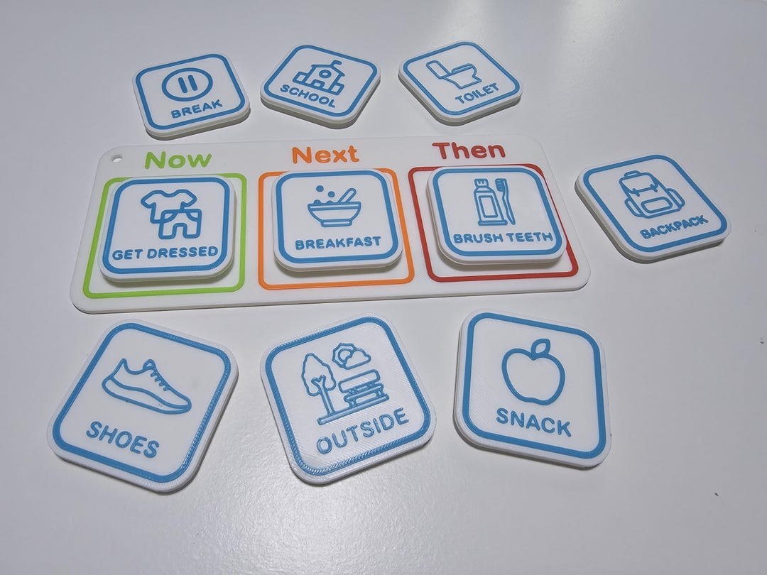 Now Next & Then Visual Schedule Board With Tags | Autism SEN Visual ...