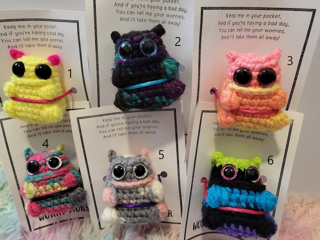 Mini Worry Monsters multiple Colours Available - Etsy