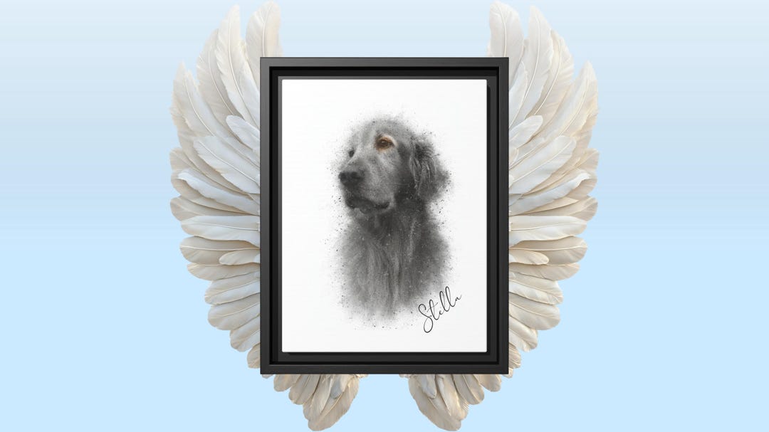 Custom Dog Ash Portrait, Dog Loss Memorial, Personalized Dog Tribute ...
