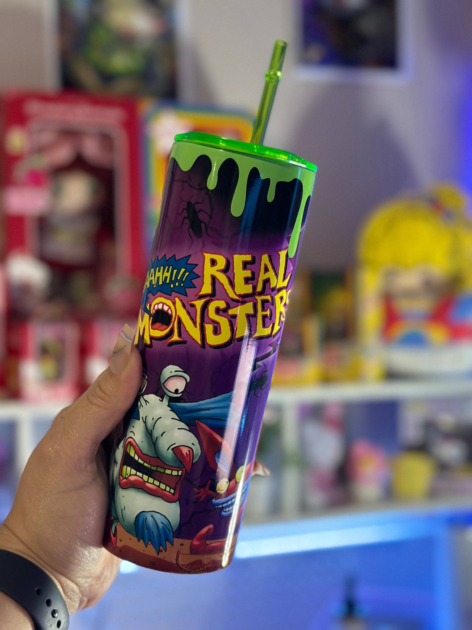 20oz Monsters Drip Sublimated Tumbler With Lid,straw and Cleaning ...