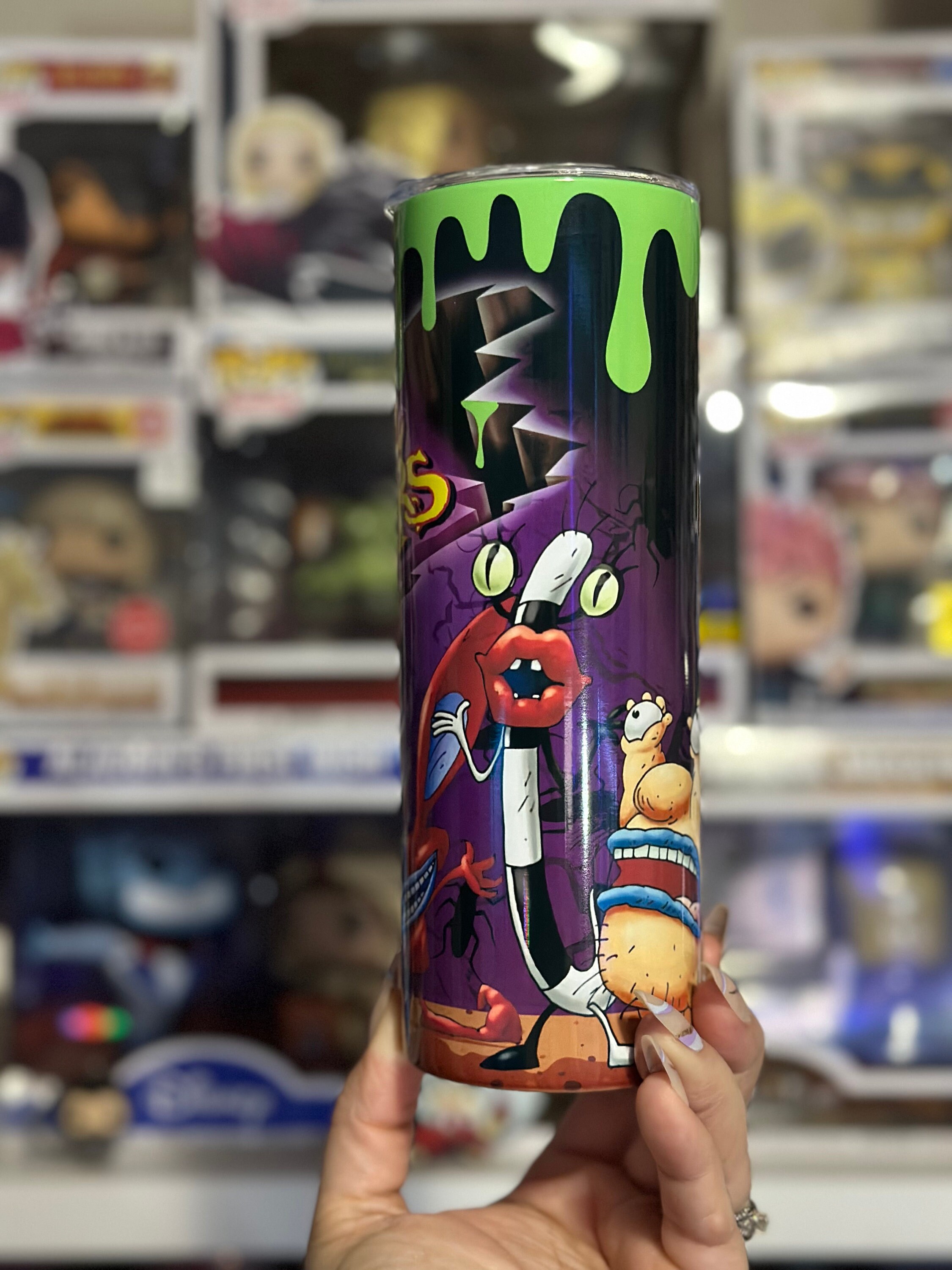 20oz Monsters Drip Sublimated Tumbler With Lid,straw and Cleaning ...