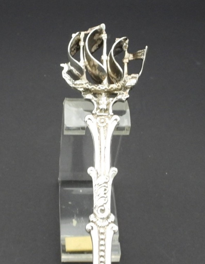 Vintage Dutch Silver Plate Galleon Ship Pie Wedge Cake Server Wedding ...