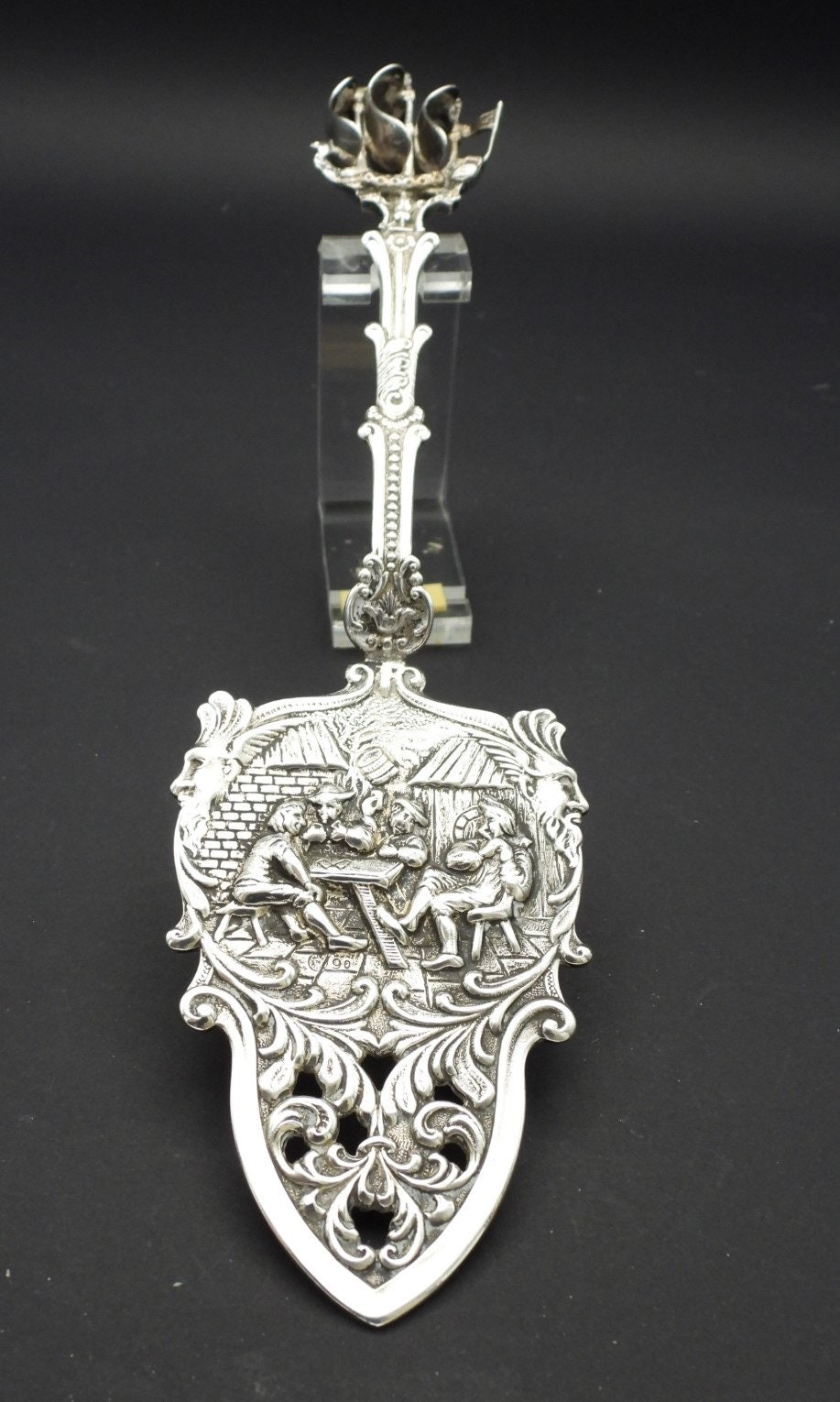 Vintage Dutch Silver Plate Galleon Ship Pie Wedge Cake Server Wedding ...