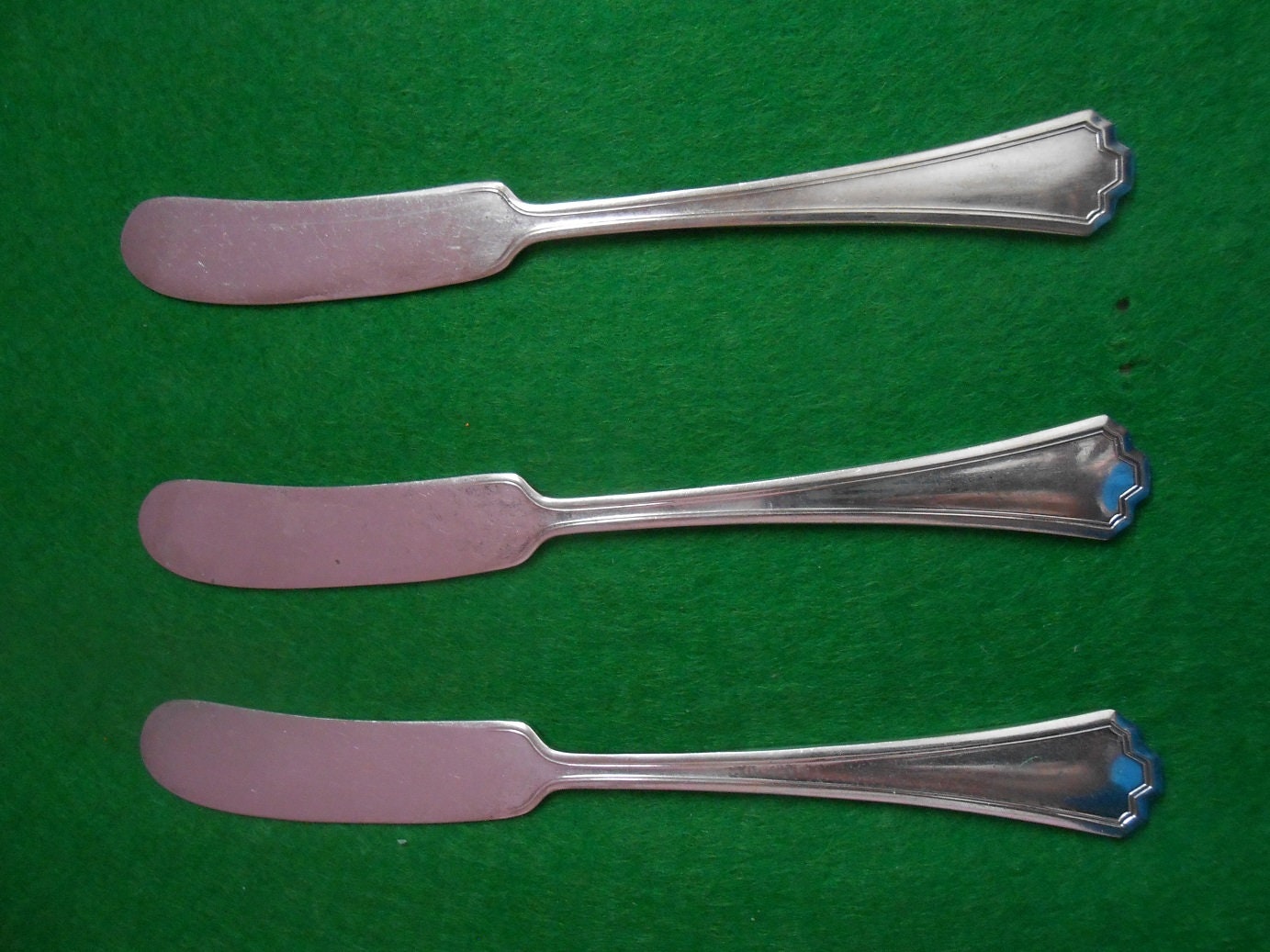 3 Rogers Cutlery Co R.C. Co Manchester Pattern 1923 Art Deco Silver ...