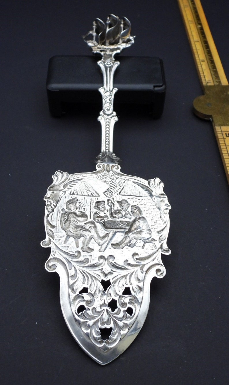 Vintage Dutch Silver Plate Galleon Ship Pie Wedge Cake Server Wedding ...