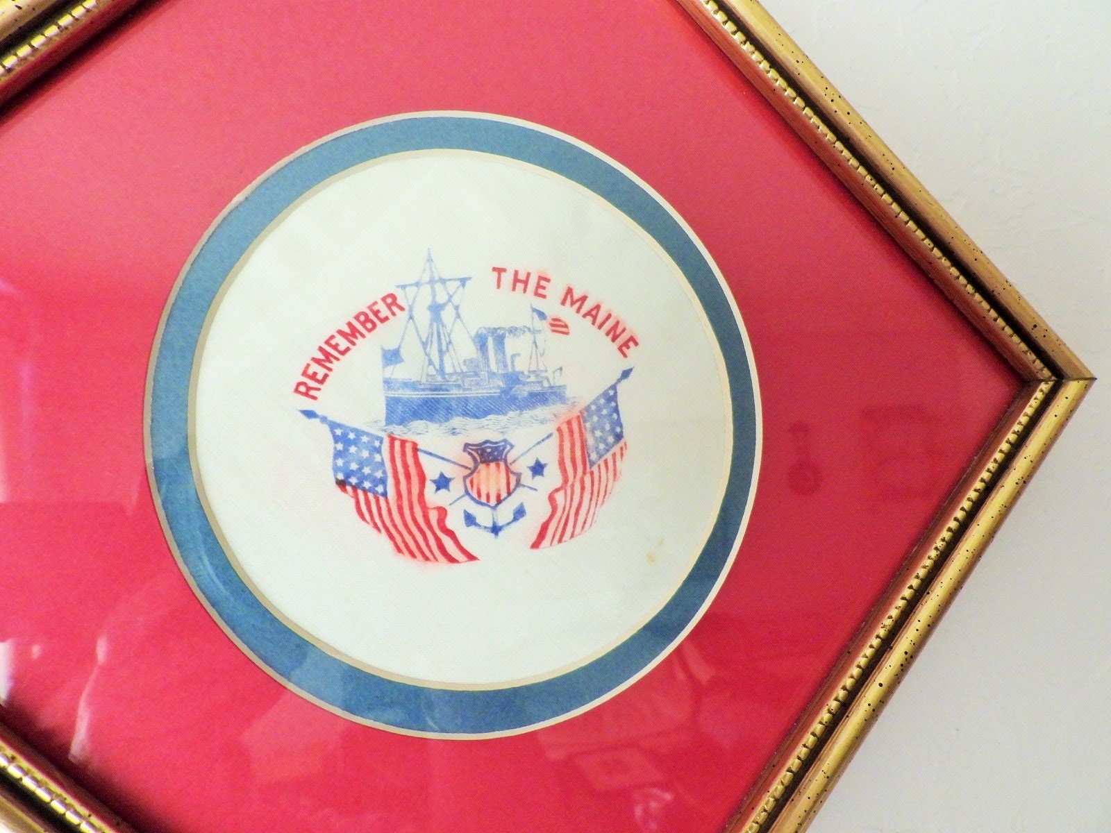 Remember the Maine US Navy Ship Spanish American War Souvenir ...