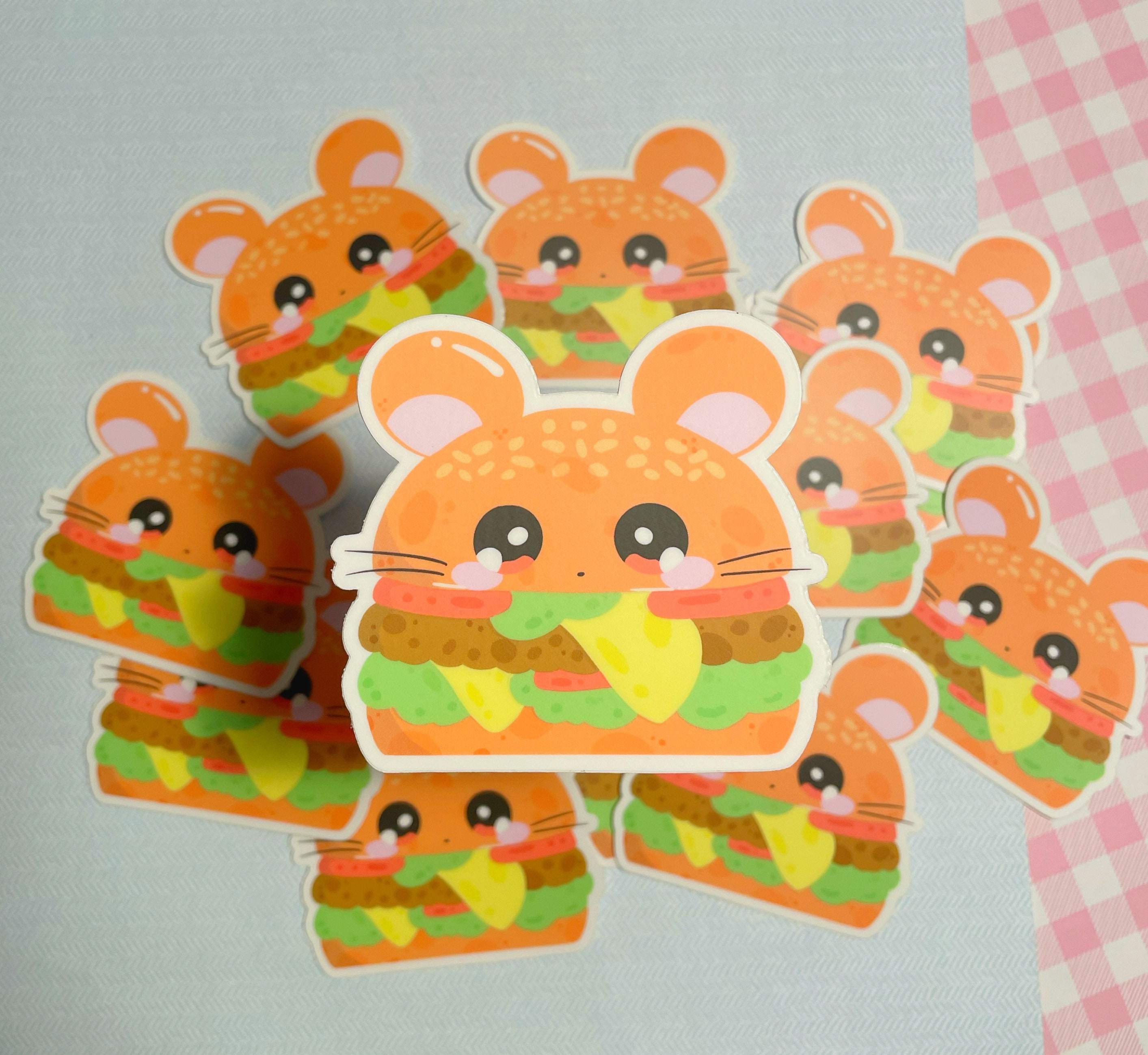 Ham Hamburger Die Cut Vinyl Sticker / Hamtaro / Sticker / Die Cut ...