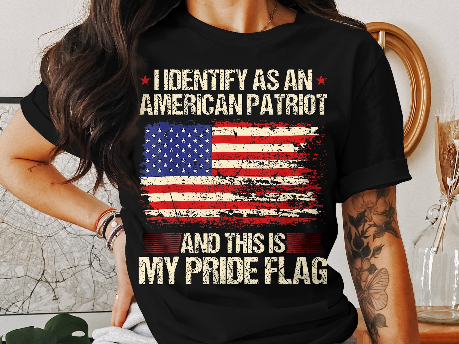 Distressed American Flag T-shirt: Patriotic Pride USA Tee - Etsy