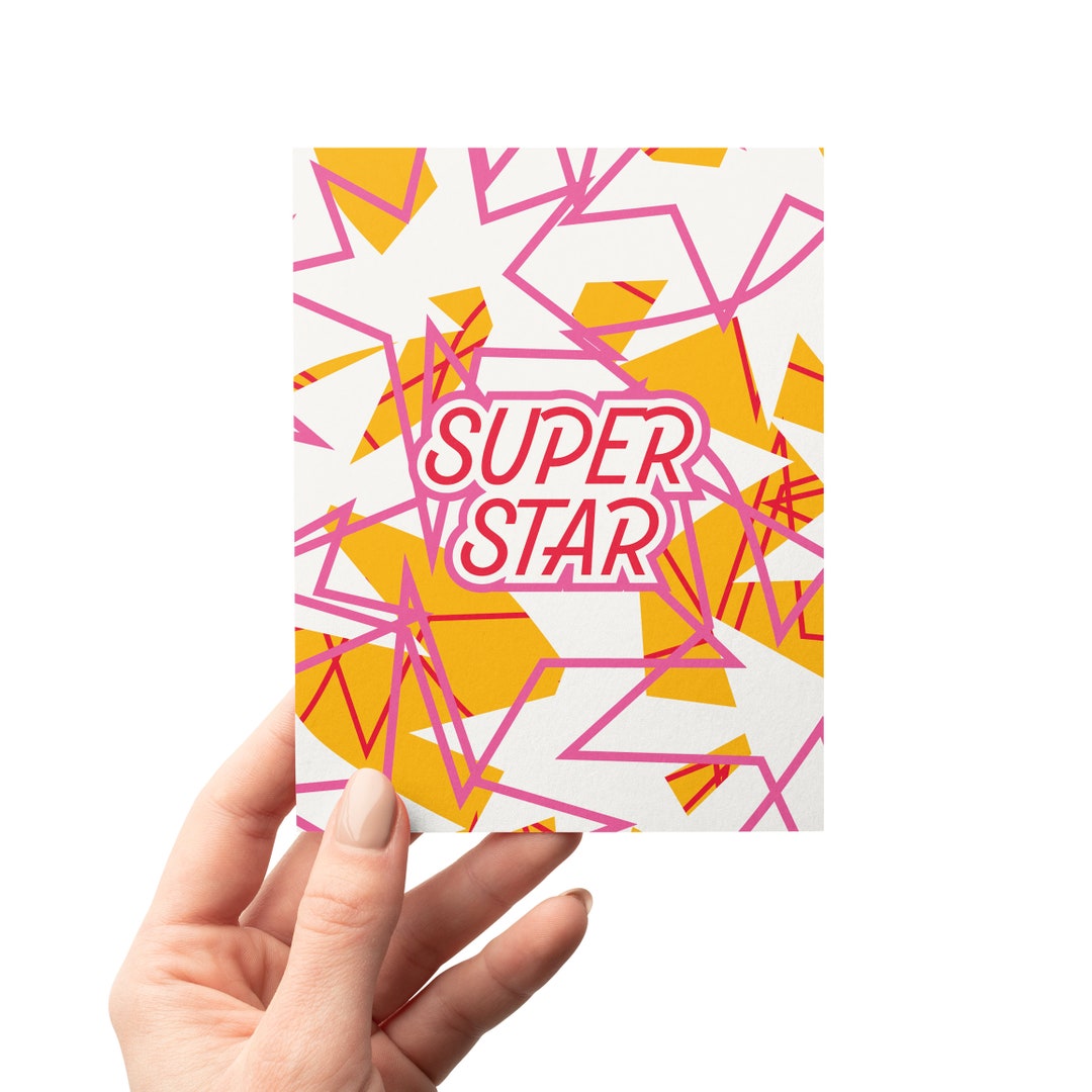 Super Star Recognition & Encouragement Eco-friendly Greeting Card - Etsy