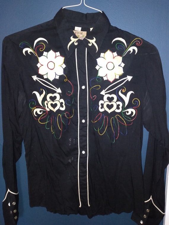 Lazy - K Black Western Shirt - Gem
