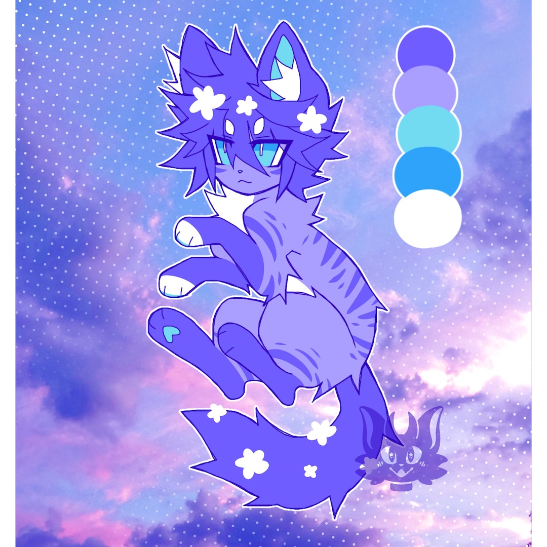 Purple Blue Furry Adopt - Etsy