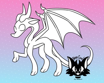 Dragon Reference Sheet Base Furry Lineart & Base - Etsy