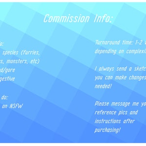 Reference Sheet Commission - Etsy