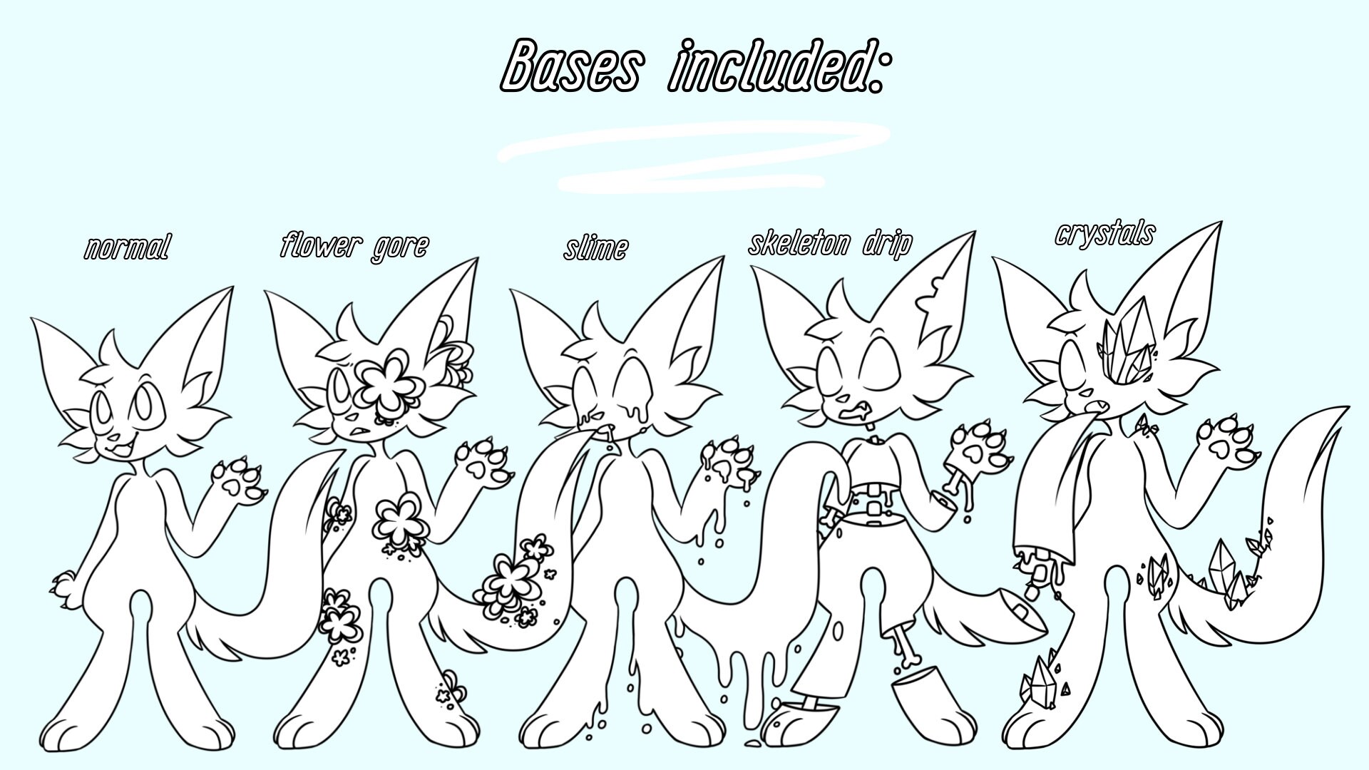 Gore Cat Adopt Bases | Etsy