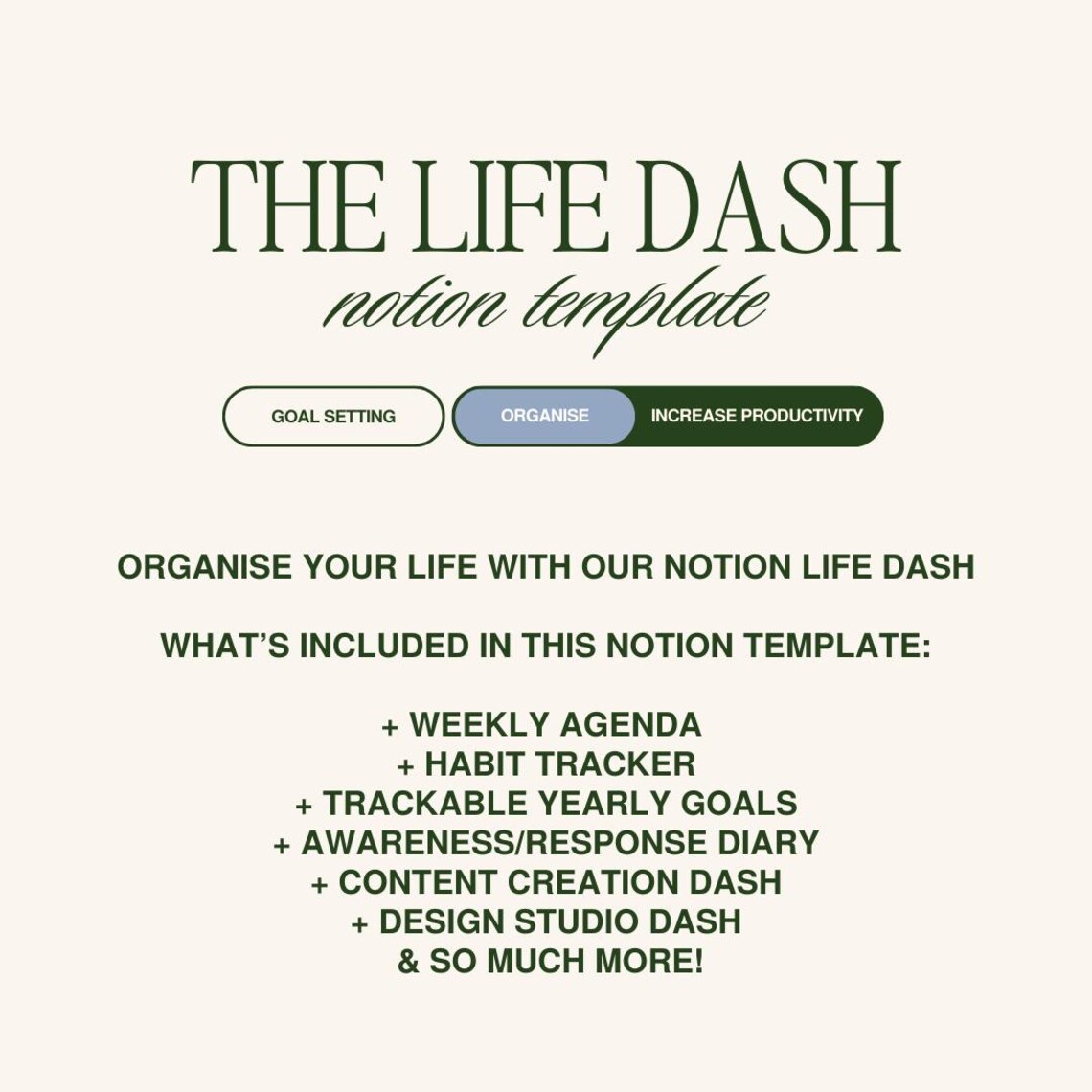 Notion Life Dash Template - Etsy