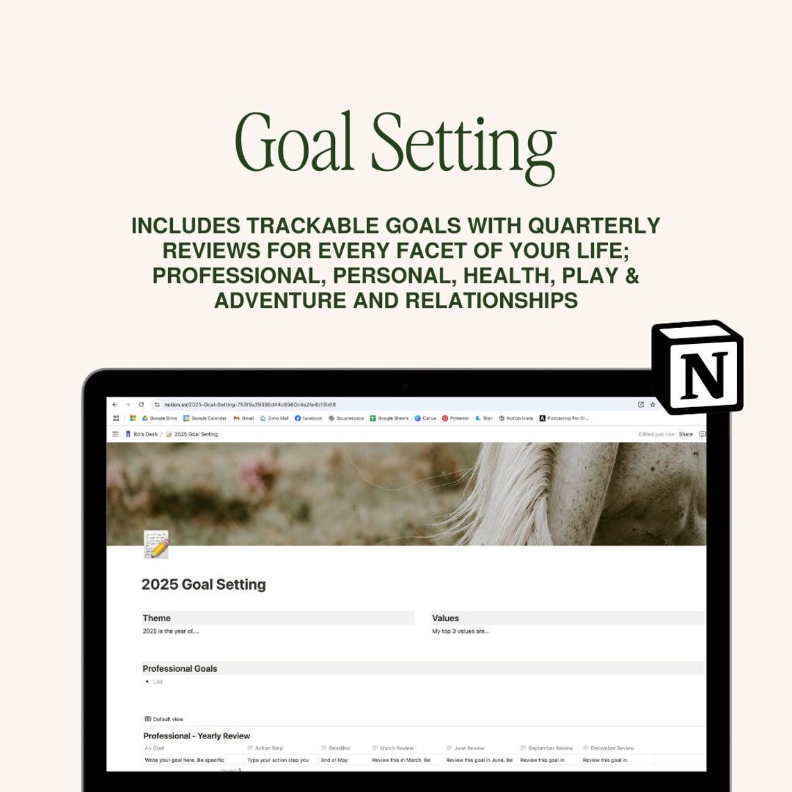 Notion Life Dash Template - Etsy