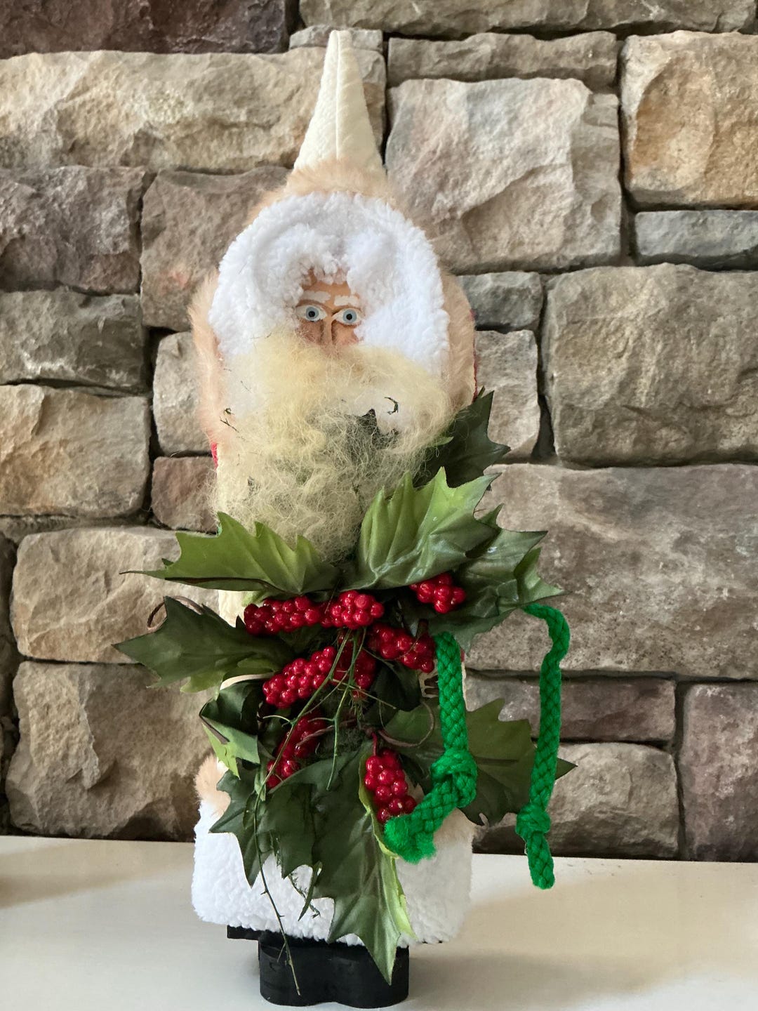 Handmade Primitive Old World Santa With Repurposed Vintage Quilt ...