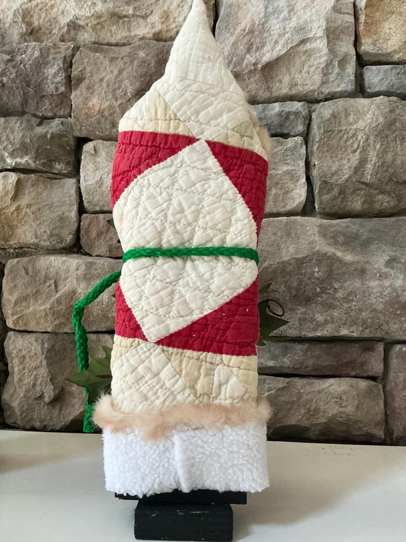 Handmade Primitive Old World Santa With Repurposed Vintage Quilt ...