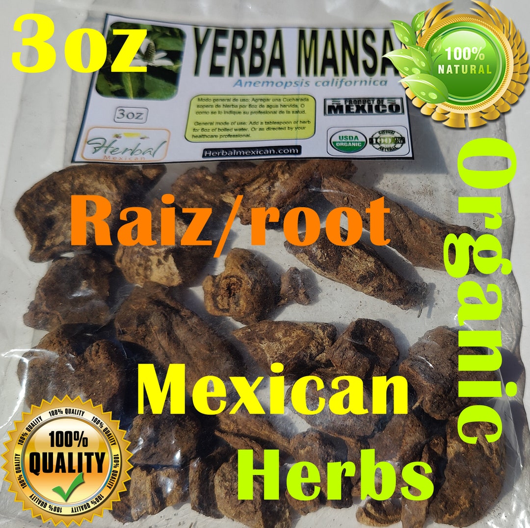 3 Oz Yerba Mansa/manza/manso ,mansa Root, Hierba Del Manzo Raiz ...