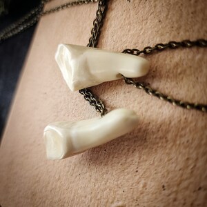 Tooth Collector - Gothic Couples Matching Bison Tooth Necklaces ...