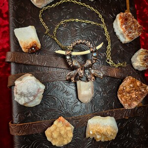 Bone Weaver - Real Bone Talisman With Quartz, Labrodorite, & Moonstone ...