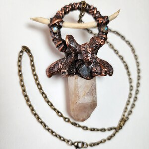 Bone Weaver - Real Bone Talisman With Quartz, Labrodorite, & Moonstone ...
