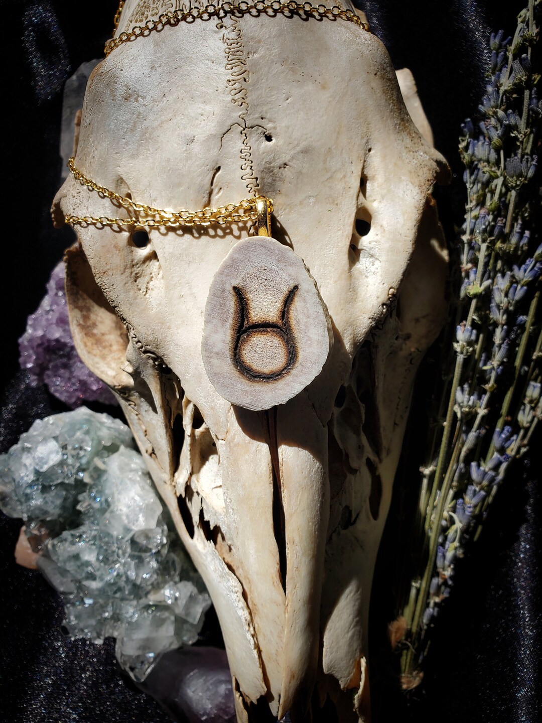 Great Horned God - Gothic Minimalist Pagan Antler Talisman God of the ...