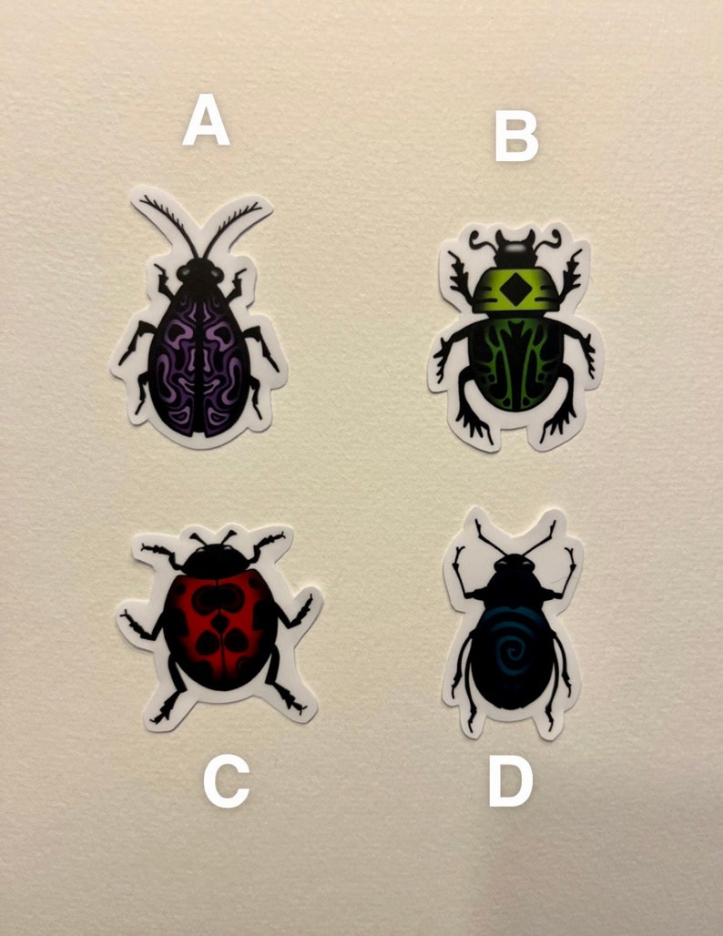 Trippy Bug Vinyl Sticker Beetle Laptop Decal - Etsy