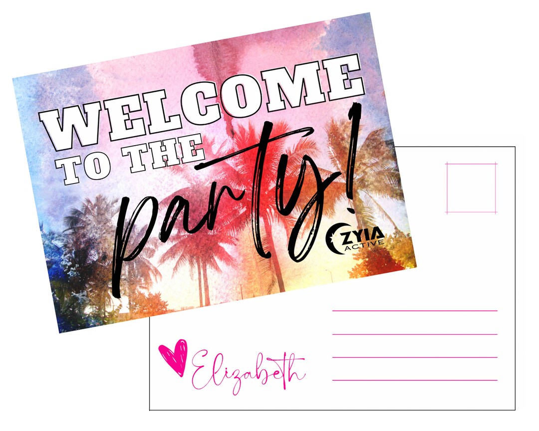 ZYIA Welcome Post Card Custom Digital File PERSONALIZED - Etsy