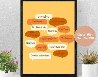 Thai Language Poster - Etsy