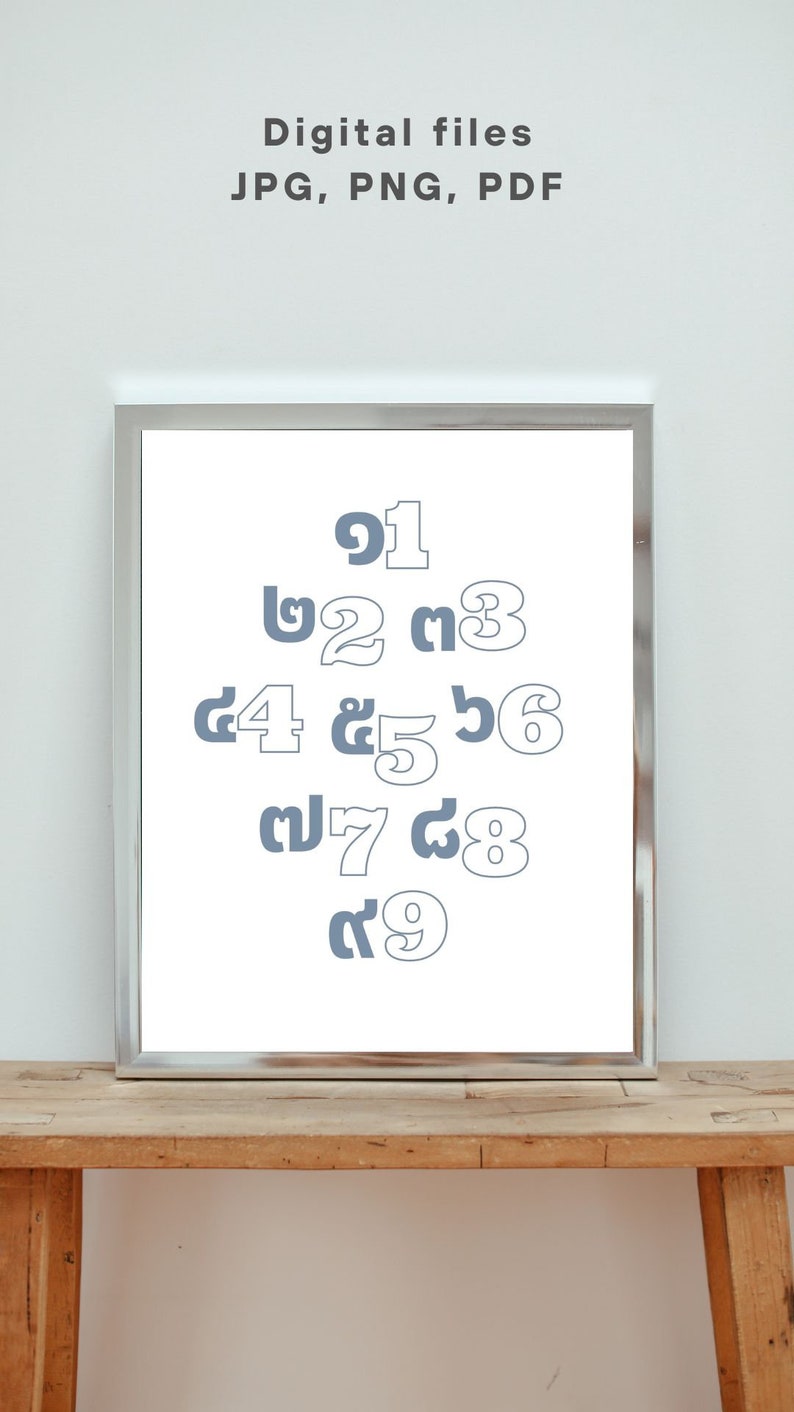 Instant Download | Thai Wall Art | Asian Alphabet Print | Thai Alphabet ...