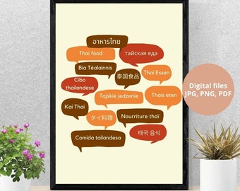 Thai Language Poster - Etsy