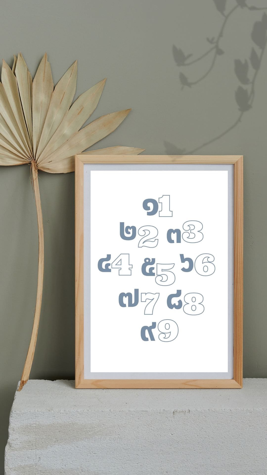 Thai Number Print Thai Wall Art Asian Alphabet Print Thai Alphabet ...