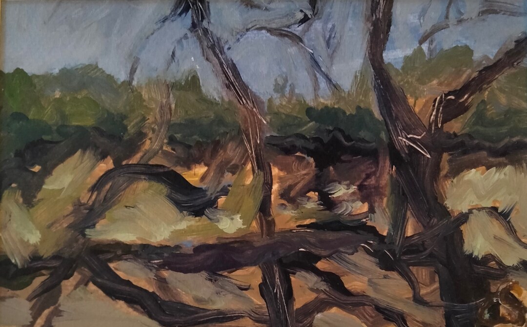 INTERCONNECTION, Paintings , Art, Miniature, Original, Landscape ,gifts ...