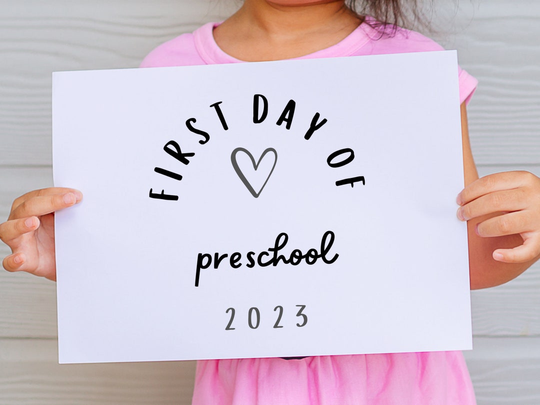 Letrero de preescolar letrero de primer día o preescolar 1er - Etsy España