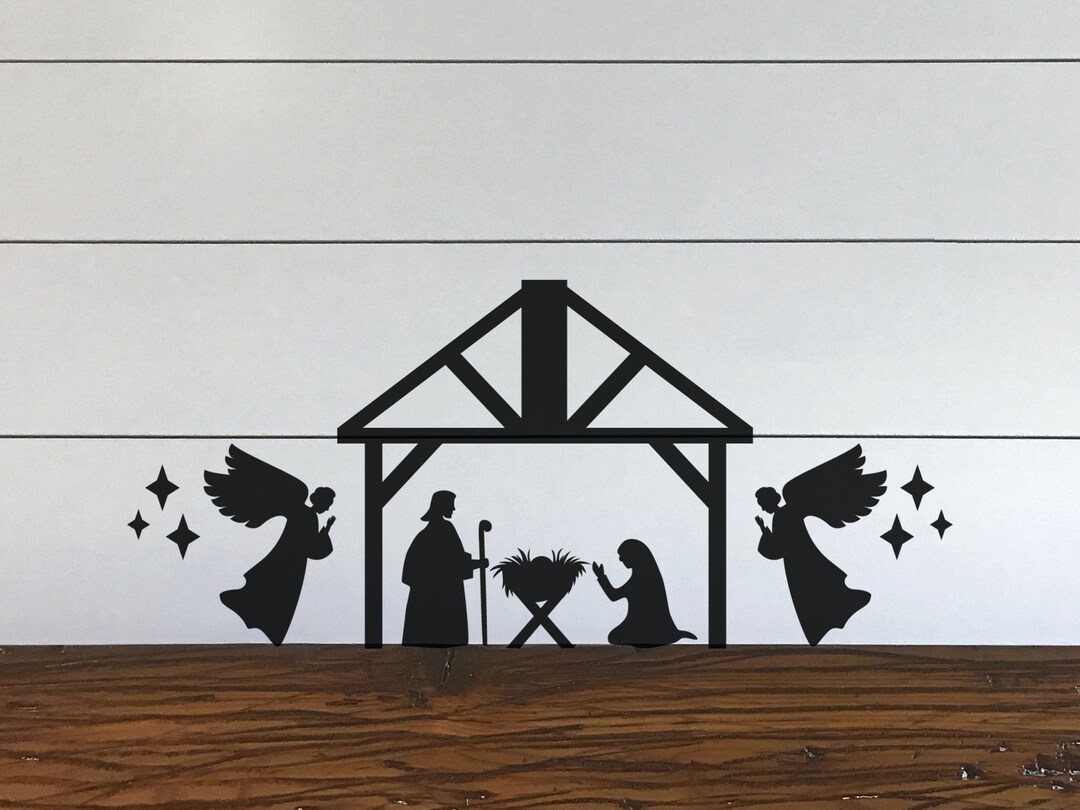 Nativity Scene Svg, Nativity Svg, Nativity Scene Shadow Box Svg ...