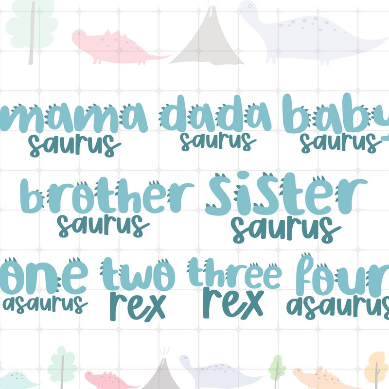 Family Saurus Svg - Etsy